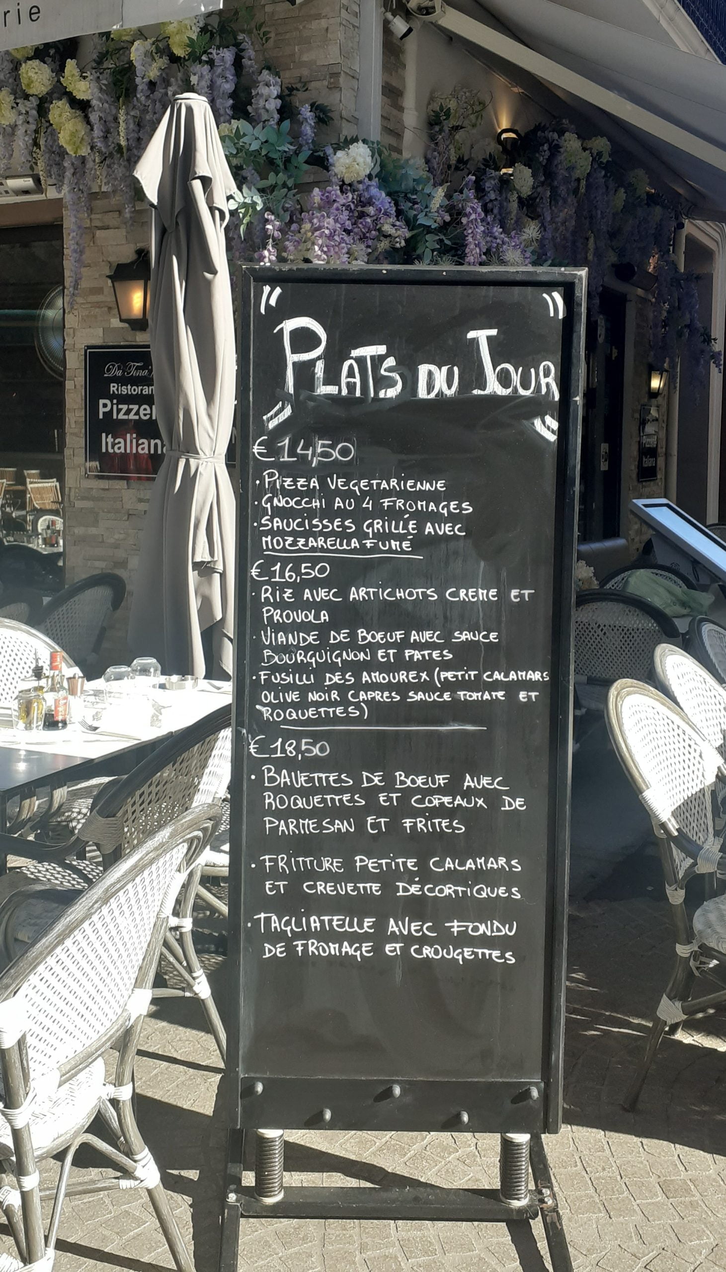 Un menu impeccable pour attirer les clients